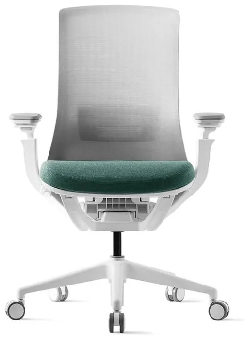 Kancelářská ergonomická židle ROLY WHITE - síťovina Červená