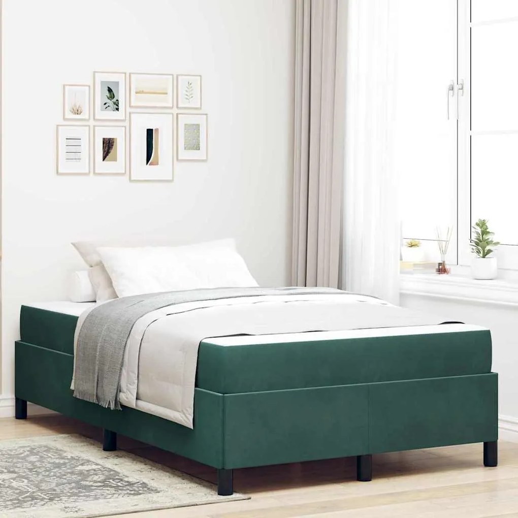 Rám postele Tmavě zelená 120 x 200 cm textil 3399057