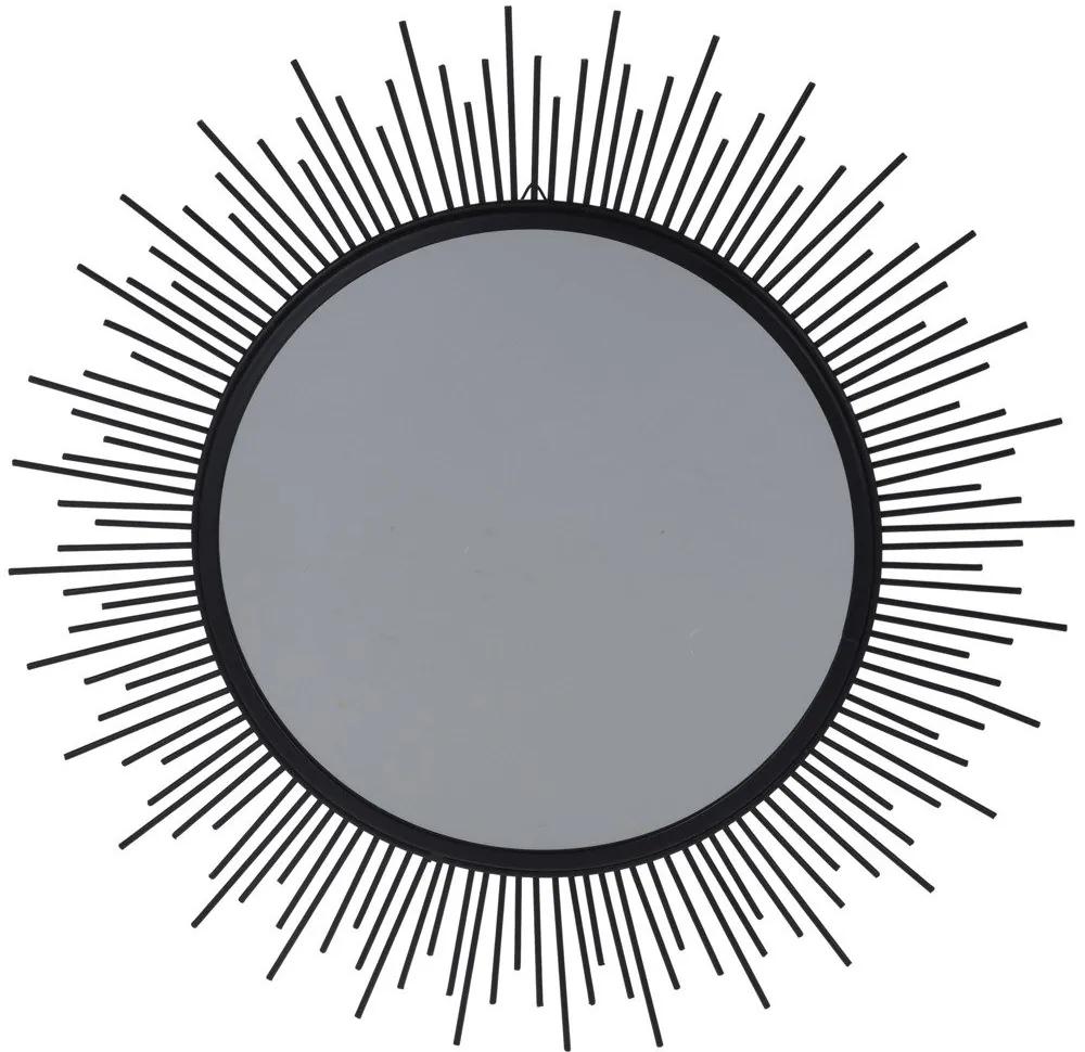 Zrcadlo s černým kovovým rámem je originálním a zajímavým doplňkem do vybavení domácnosti (8719202947410)