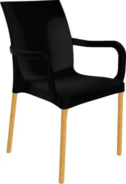 GABER - Židle IRIS BL B, černá/buk