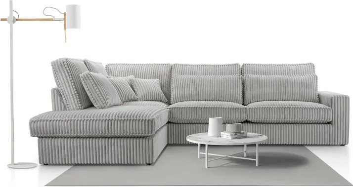 Rohová sedací souprava LINCOLN LUX, levá, šedá (Tilia 86)