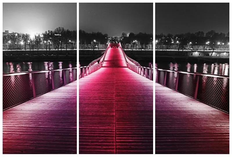 Obraz růžově osvíceného mostu (120x80 cm), 40 dalších rozměrů