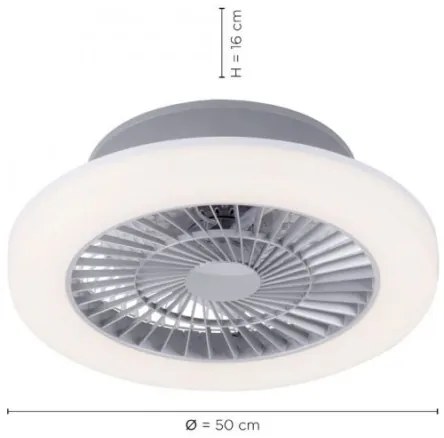 Leuchten Direkt 14645-55 - LED Svítidlo s ventilátorem LEONARD LED/27W/230V