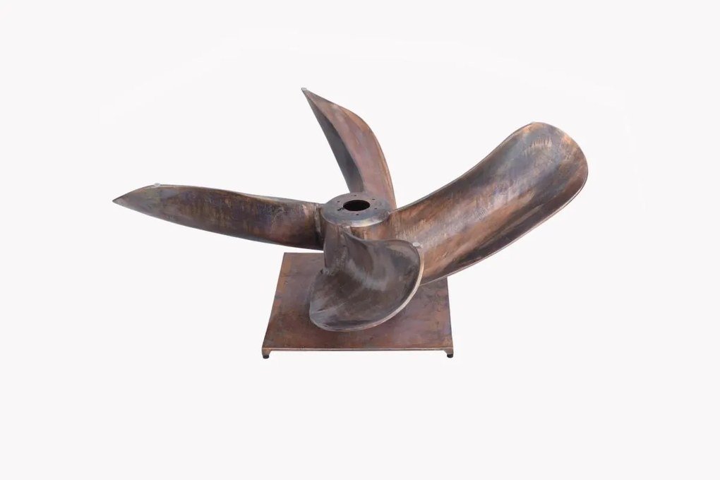 Designový konferenční stůl Propeller, 85 cm, antik měděný - skladem