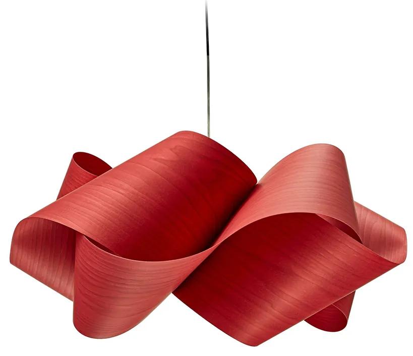 Designové svítidlo z dřevěné dýhy Swirl  Designové svítidlo z dřevěné dýhy Swirl Barva rozety: Černá, Dekor: Červený, Průměr a výška: ø 750 mm x 350…