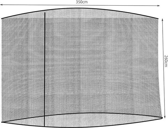 Moskytiéra na zahradní slunečník 350 cm – černá