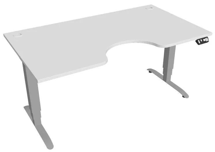 Hobis Motion Elektr. nastavitelný stůl 160x90 s pamětí - HOBIS ERGO MOTION MSE 3M 1600 Dekor stolové desky: bílá, Barva kovové podnože: stříbrná