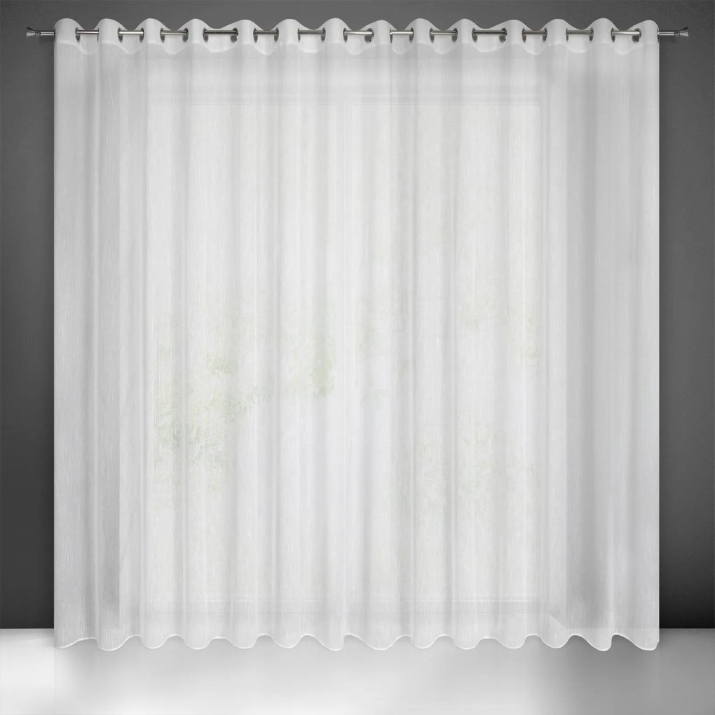 ZÁCLONA NA KROUŽCÍCH CARLA 300 CM X 250 CM CM BÍLÁ