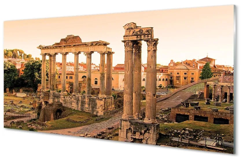 Obraz na skle Řím Roman Forum svítání 140x70cm