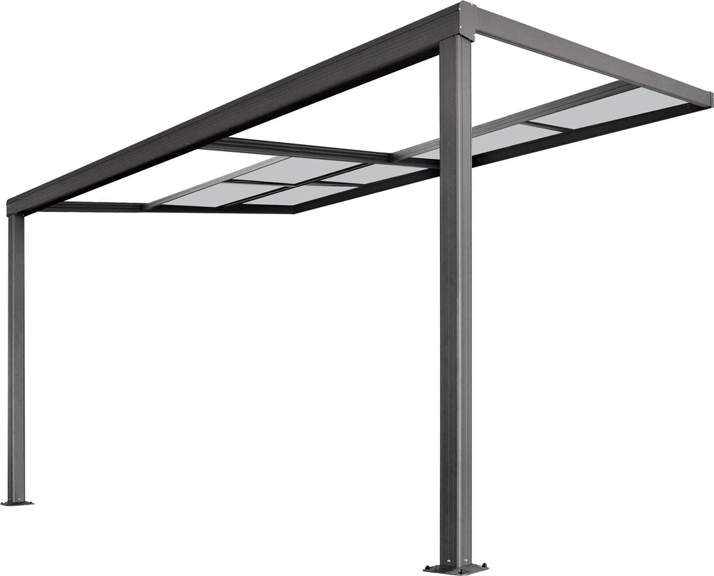 Hliníková pergola BestBerg PZ-12A / 12 m² / antracit/šedá