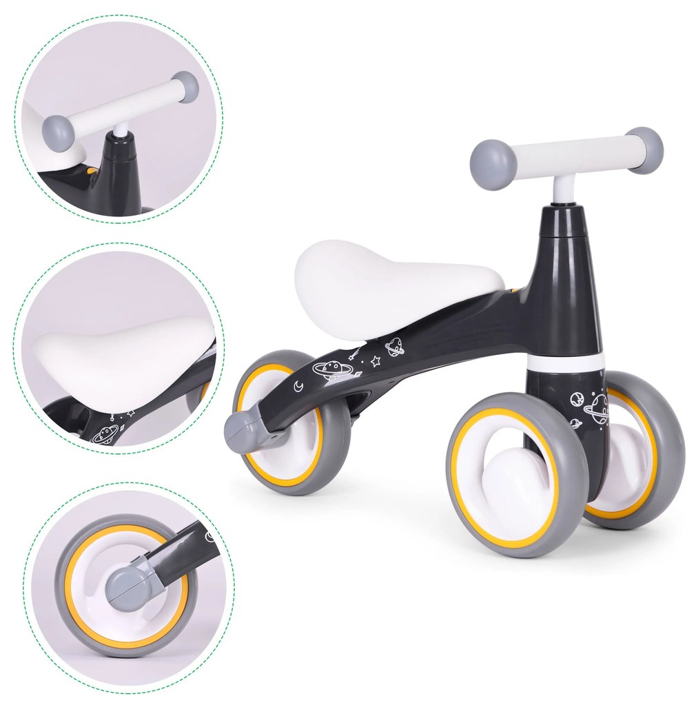 Dětské odrážedlo ECOTOYS COSMIC černé