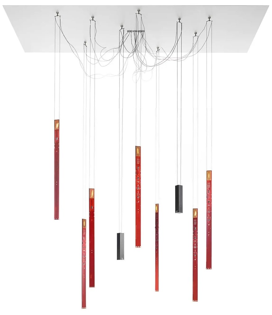 Maurer designová závěsná svítidla Flying Flames - základna (114 x 40 cm)