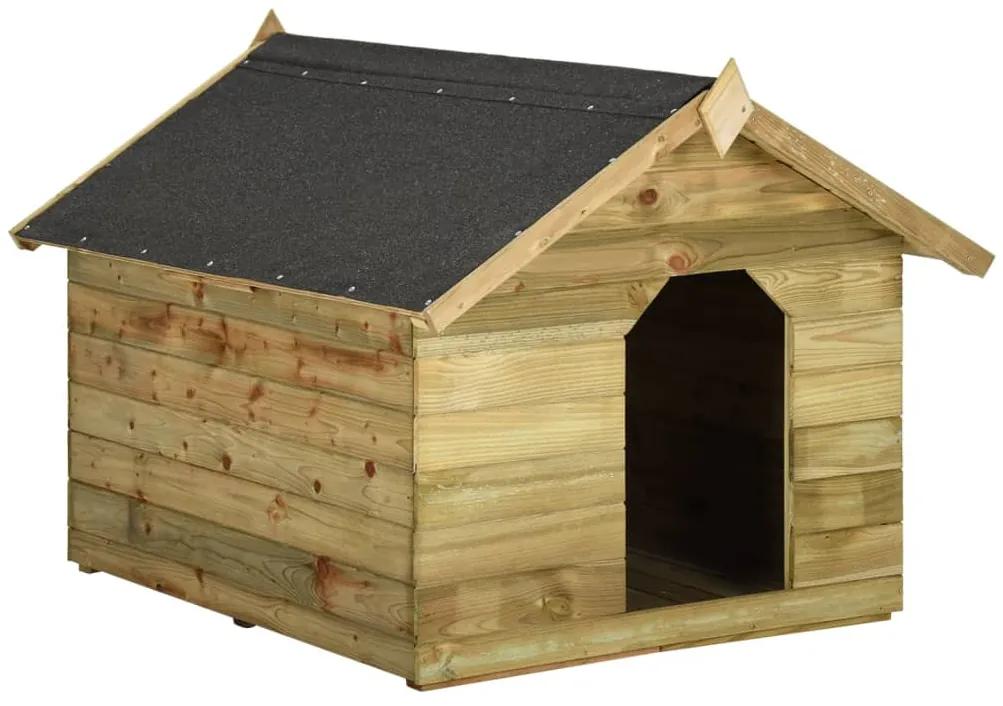 45151 vidaXL Zahradní psí bouda s otevírací střechou impregnovaná borovice