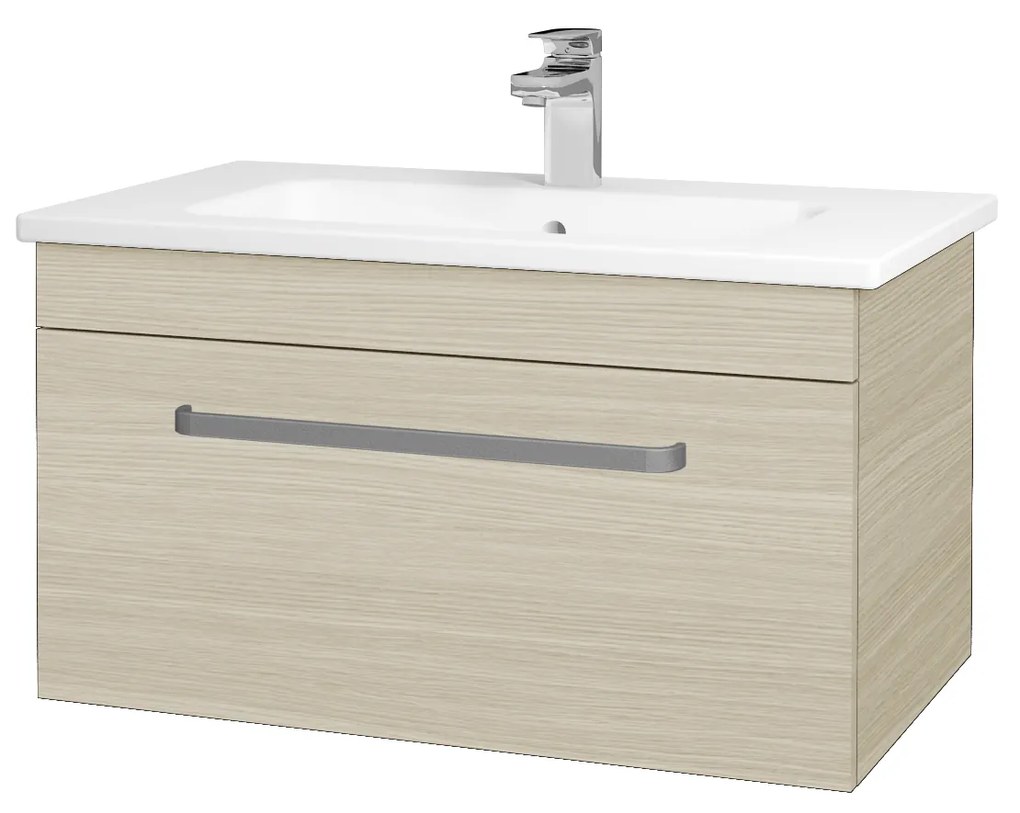 Dřevojas Koupelnová skříň ASTON SZZ 80 Varianta: N01 Bílá lesk / Úchytka T01 / N07 Stone