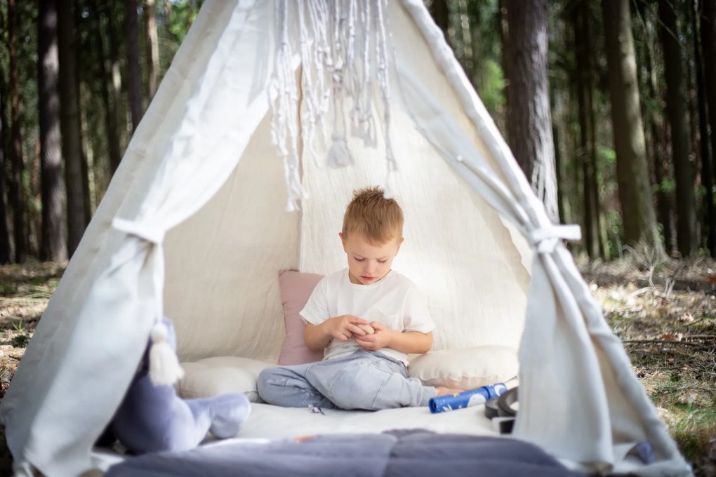 Vigvam design Teepee My Linen World, Natur - čtvercové s doplňky