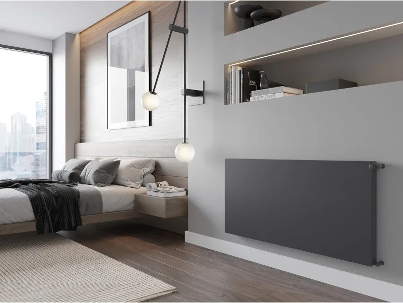 Mexen CF11, panelový radiátor 600 x 1600 mm, boční připojení, 1253 W, antracitová, W411F-060-160-66