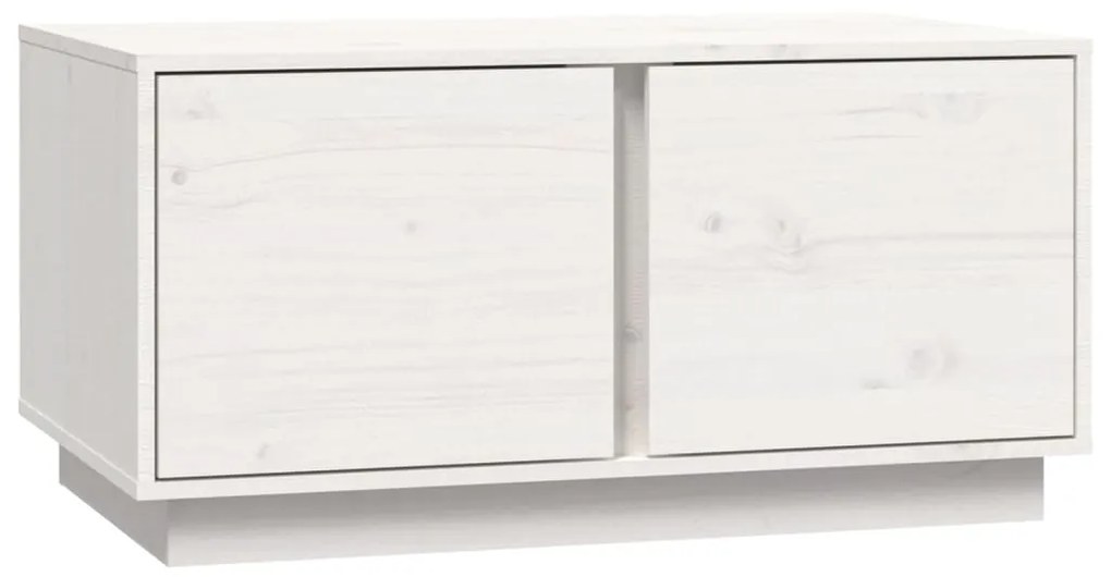 814420 vidaXL Konferenční stolek bílý 80 x 50 x 40 cm masivní borové dřevo