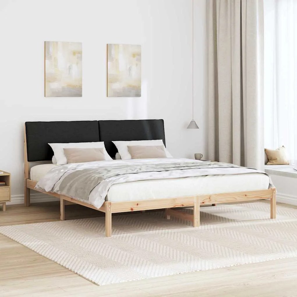 Rám postele Hnědo-černá 180 x 200 cm Masivní borovicové dřevo 3394365