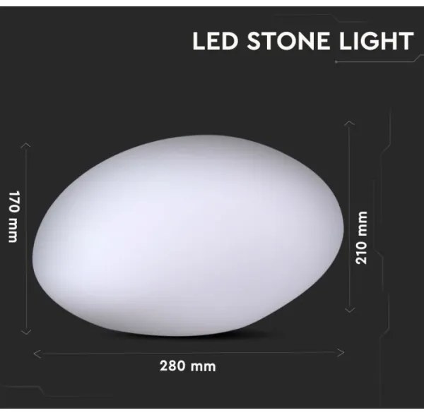 LED RGB Stmívatelná venkovní lampa LED/1W/5V 28cm IP67 1000 mAh+ DO
