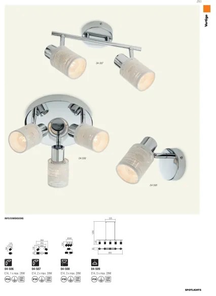 Redo 04-509 - Lustr na lanku VERTIGO 5xE14/28W/230V lesklý chrom/bílá