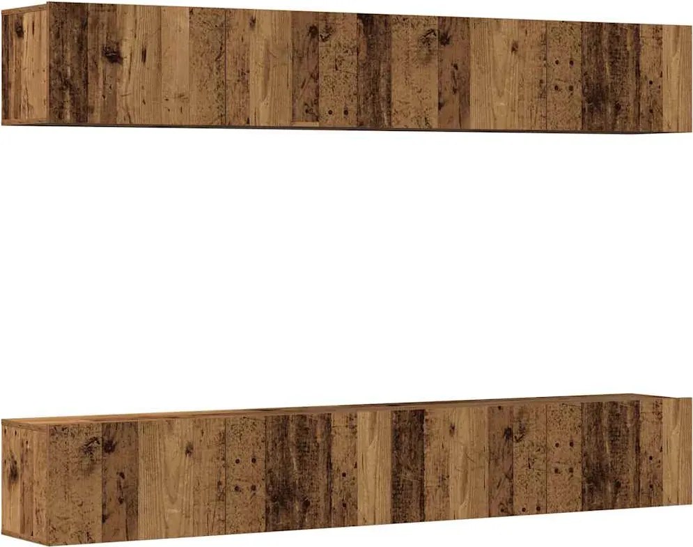 4dílná nástěnná TV skříňka ze starého dřeva 100 x 30 x 30 cm 3328945