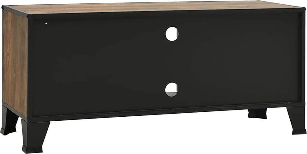 TV skříňka rustikální hnědá 105 x 36 x 47 cm kov a MDF 335909