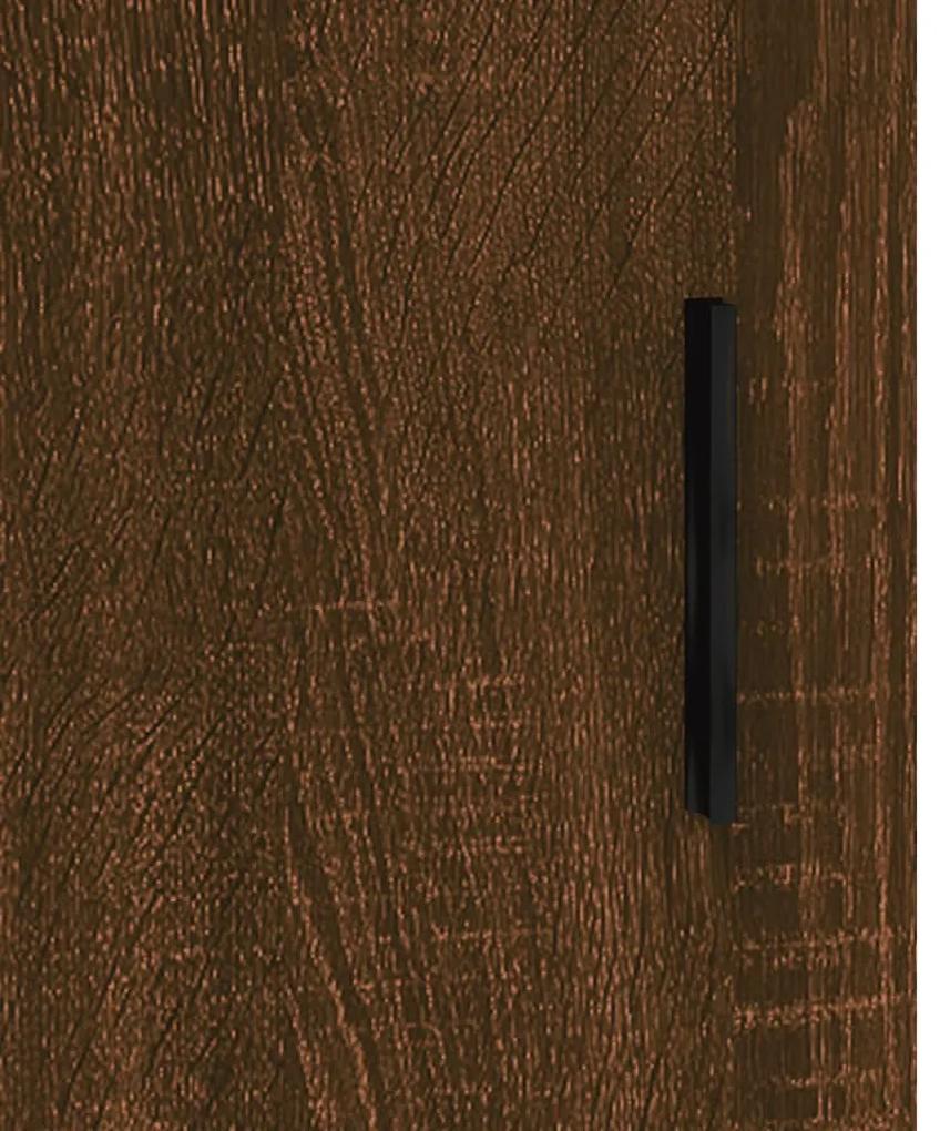 Skříň highboard hnědý dub 69,5 x 34 x 180 cm kompozitní dřevo,  3196034