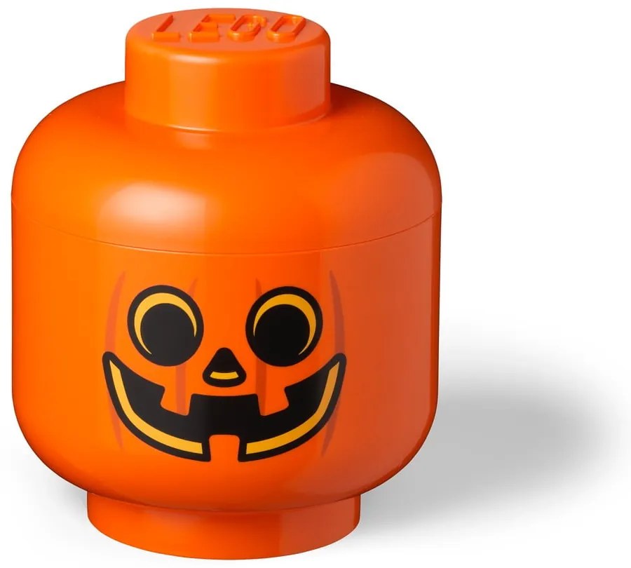 Oranžový úložný box LEGO® Pumpkin Head L