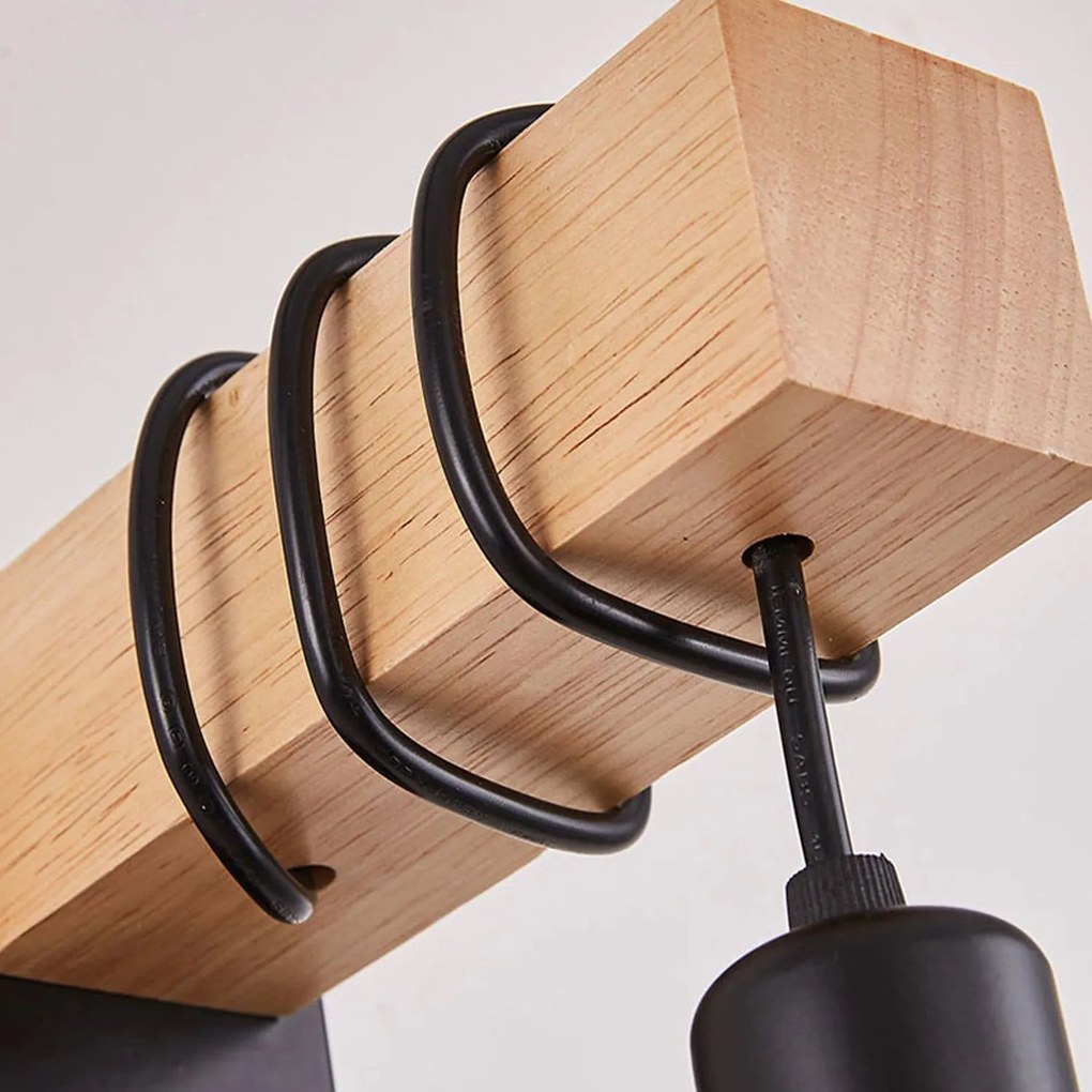 Toolight, nástěnná lampa 1xE27 APP972-1W LINE, černá-hnědá, OSW-03241