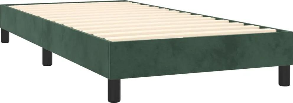 vidaXL Box spring postel s matrací 80 x 200 cm samet [3144300] Barva: Tmavě moddrá