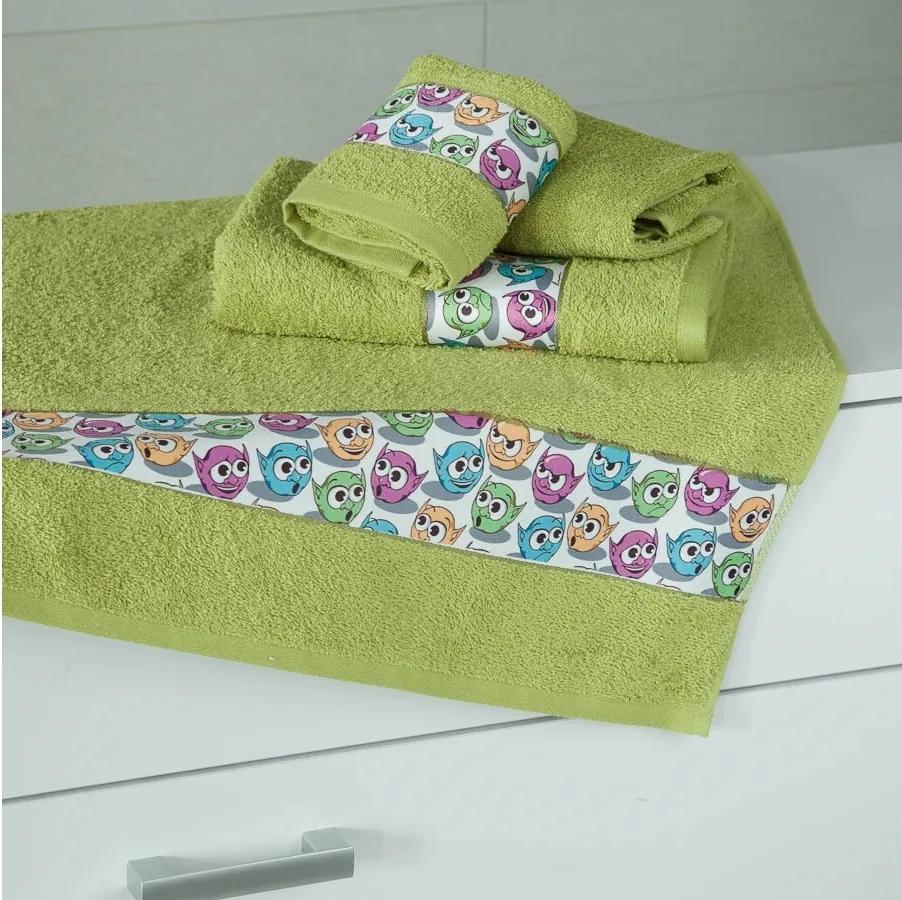 Veba dětský ručník rujana moodies - skřítci - zelená - 30x50