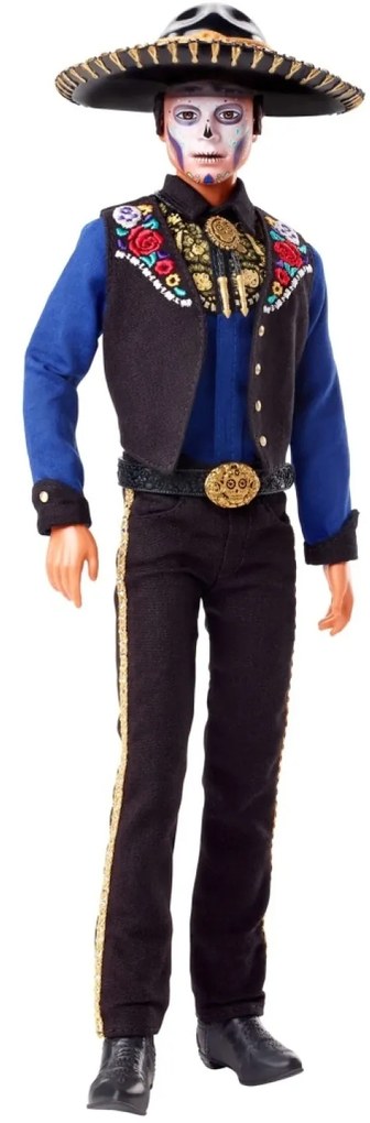 Mattel barbie sběratelská dia de muertos ken, hby10