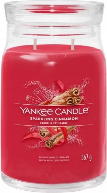 Yankee Candle vonná svíčka Signature ve skle velká Sparkling Cinnamon 567 g