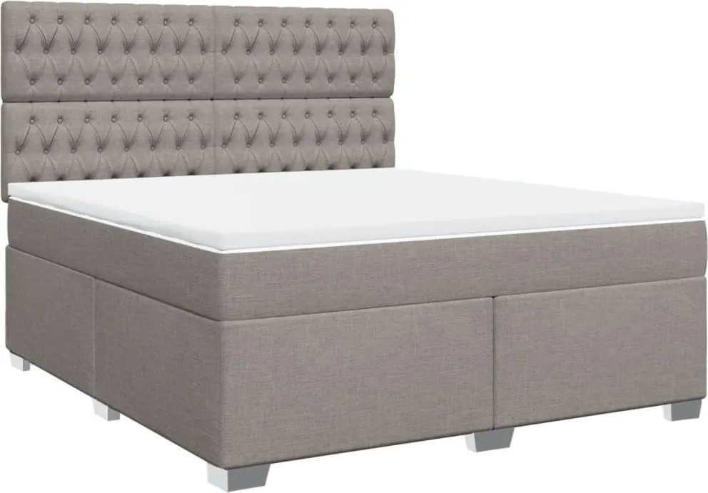 Box spring postel s matrací taupe 180x200 cm textil 3290578