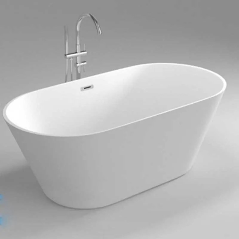 BPS-koupelny Volně stojící akrylátová vana HYD-LIZ502B 160x75 bílá, odtokový komplet chrom