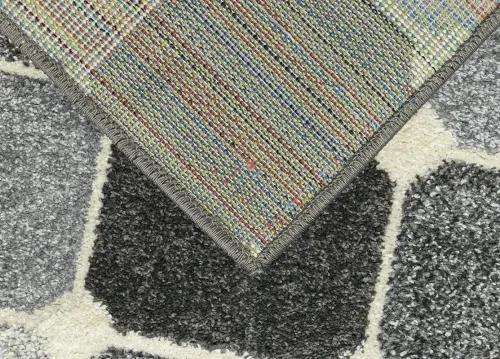 Koberce Breno Kusový koberec PORTLAND 172/RT4K, Šedá, Vícebarevné, 120 x 170 cm