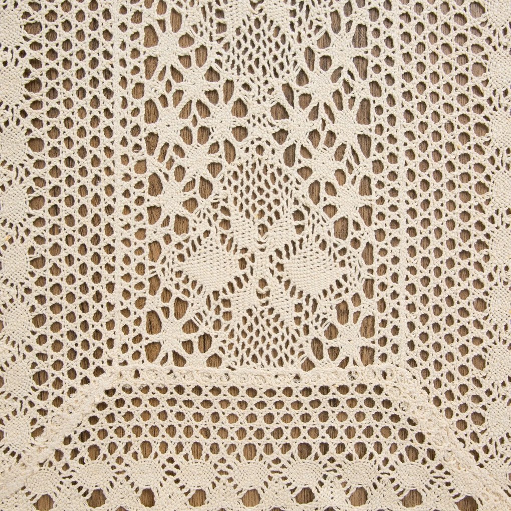 EUROFIRANY AŽUROVÝ BĚHOUN NA STŮL MEGGY 32X180 CM SVĚTLEBÉŽOVÝ