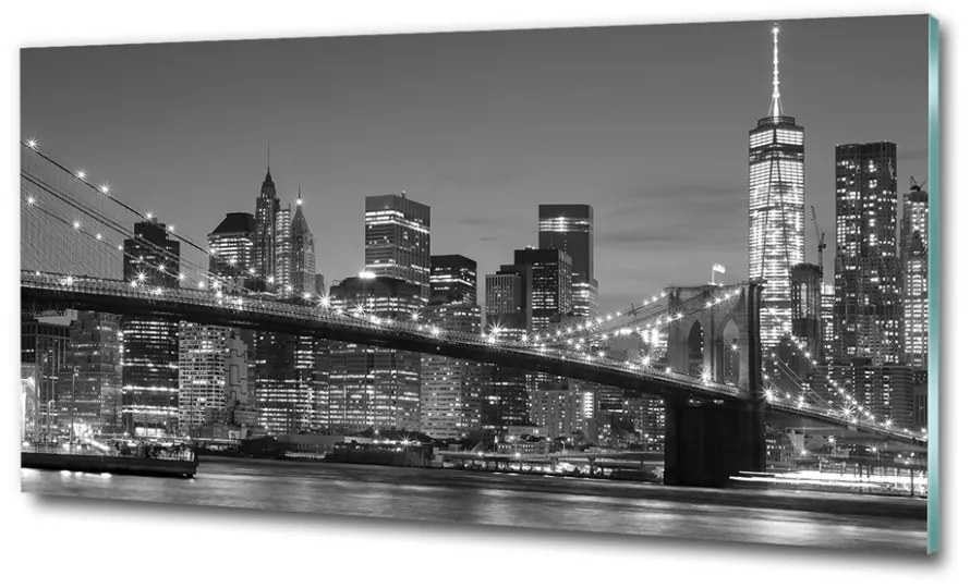 Wallmuralia Foto-obraz fotografie na skle Manhattan noc 100x50