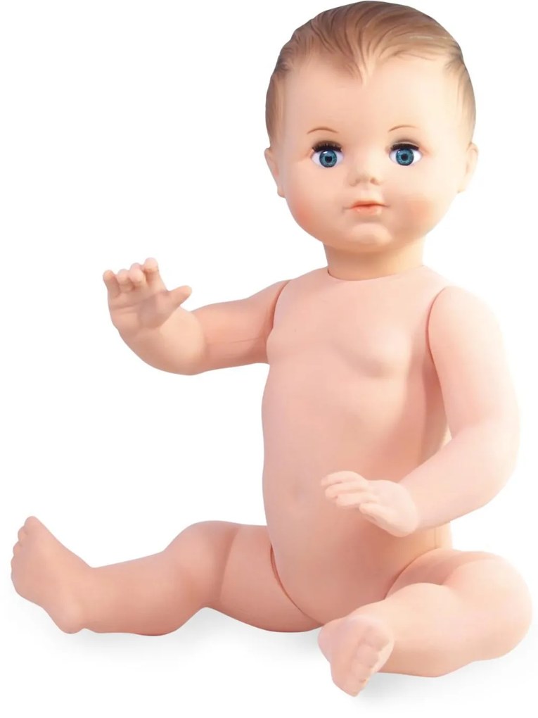 Petitcollin Koupací panenka 40 cm sedící (modré oči)