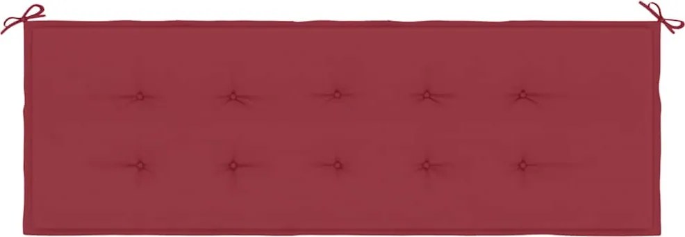 Poduška na zahradní lavici vínová 150x50x3 cm oxfordská látka 314086