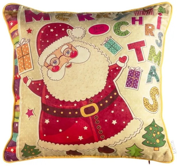 Vánoční povlak na polštář Apolena Comfort Happy Santa, 43 x 43 cm