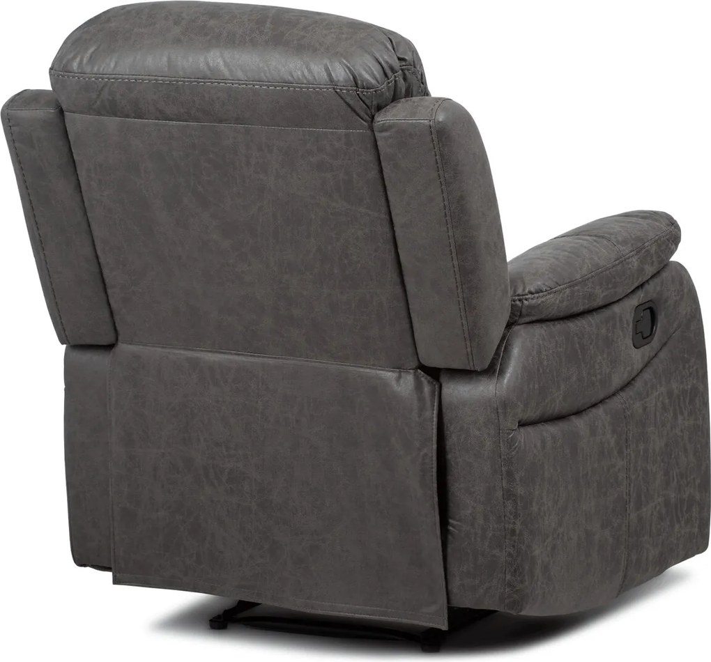 Polohovací křeslo, šedá, látka, TV-4086 GREY