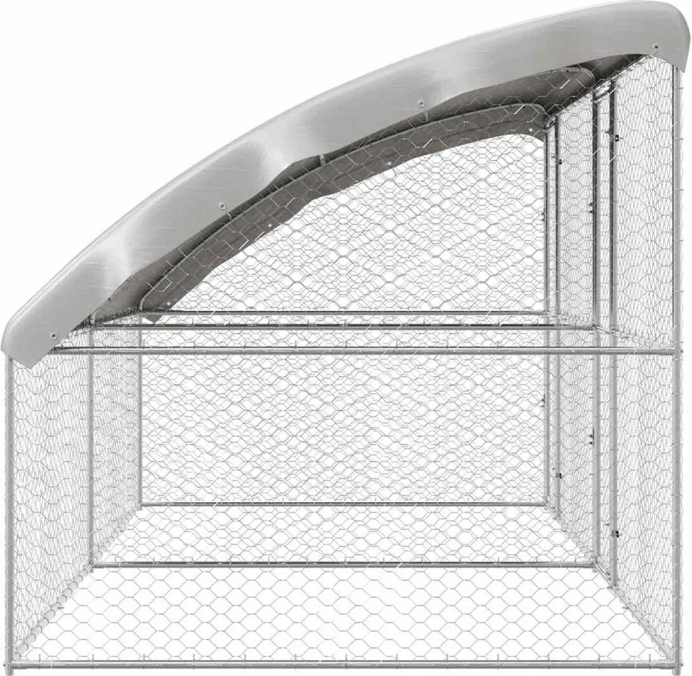 Psí kennel 2 ks Stříbrná 4 x 2 x 2 m Pozinkovaná ocel 3368325