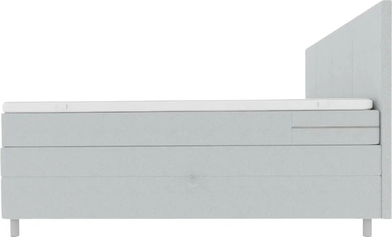 Čalouněná postel boxspring CARINA 140x200 cm světle šedá Matrace: Matrace Bonell pružinová