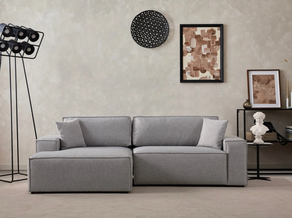 Hanah Home Rohová pohovka PIRLO světle šedá levá