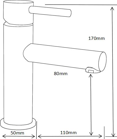 Mexen ELBA - BATERIE UMYVADLOVÁ, Zlatá,74100-50
