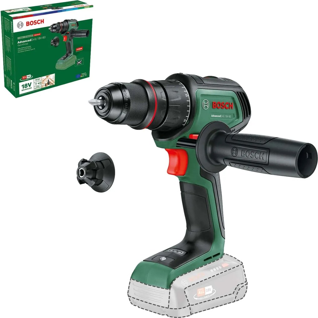 BOSCH Home & Garden Aku vrtačka Bosch AdvancedDrill 18V-80 (solo)