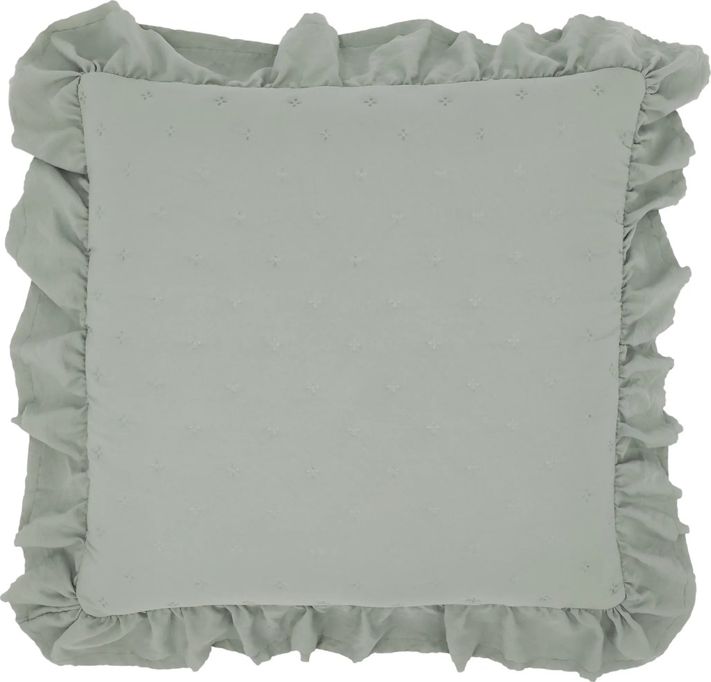 Jemně opálový povlak na polštář s volánkovým okrajem Aix Soft – 50*50 cm