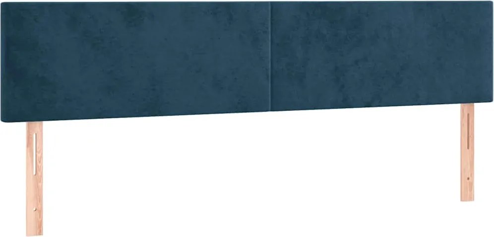 Box spring postel s matrací tmavě modrá 180x200 cm samet 3130857