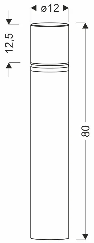 Černé zahradní LED sloupkové svítidlo Sedum 12W IP65 80cm  - Candellux